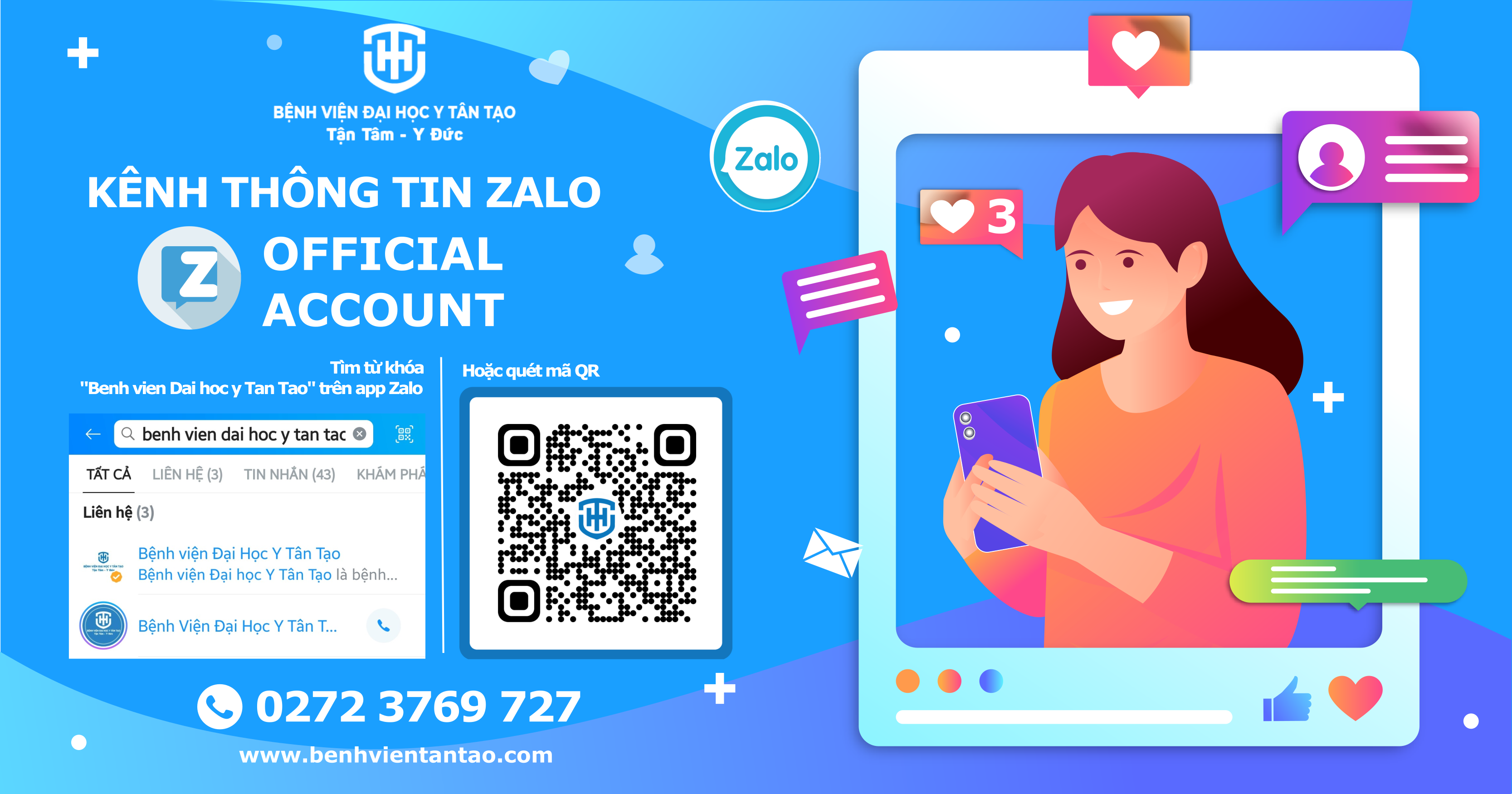 Kênh thông tin Zalo chính thức của Bệnh viện Đại học Y Tân Tạo - Bệnh ...